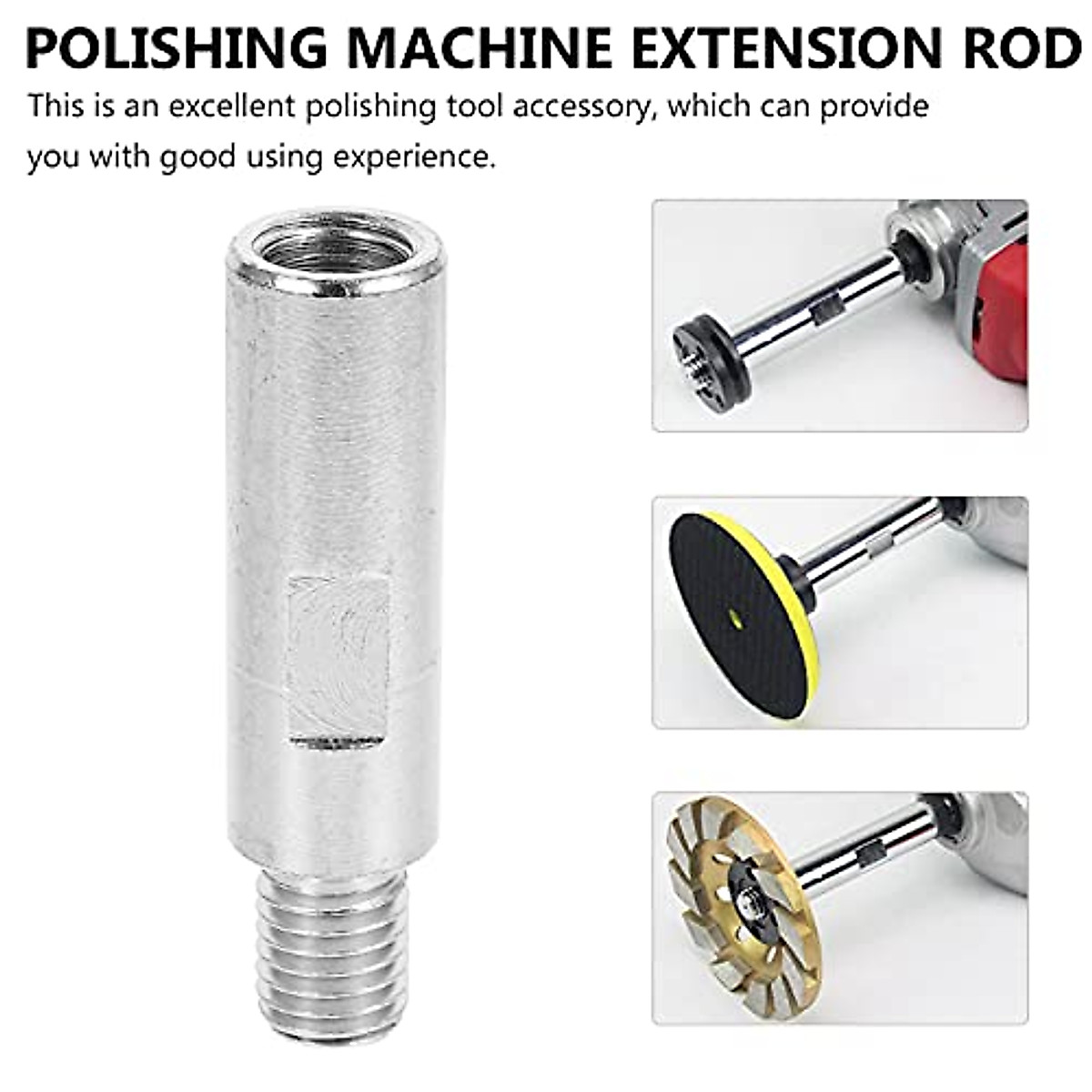 UKCOCO Angle Grinder Extension Rod Durable Polishing Machine Adapter Lever M14 75mm