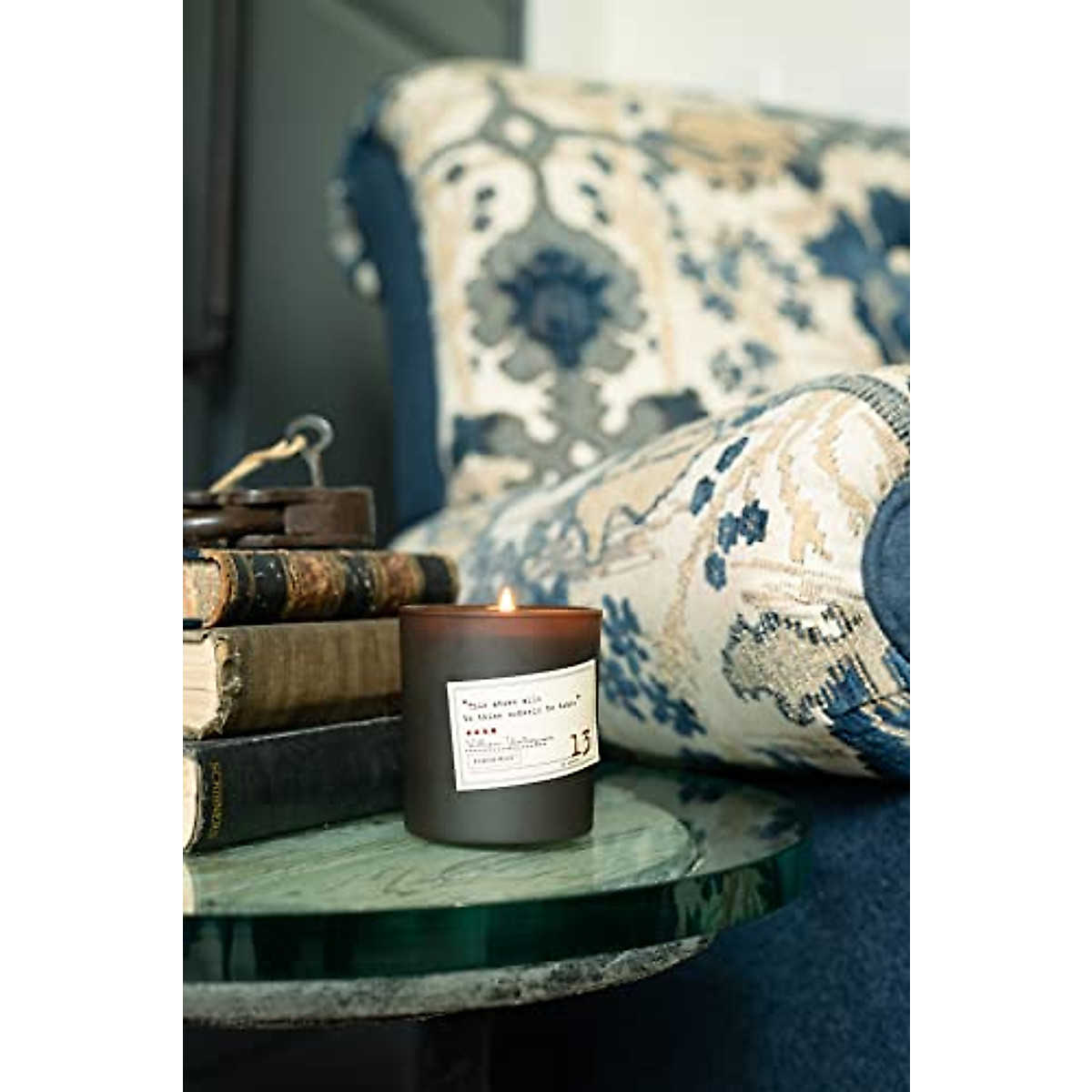 Paddywax Library Collection William Shakespeare Scented Soy Wax Candle, 6.5-Ounce, Paprus, Palm & Eucalyptus