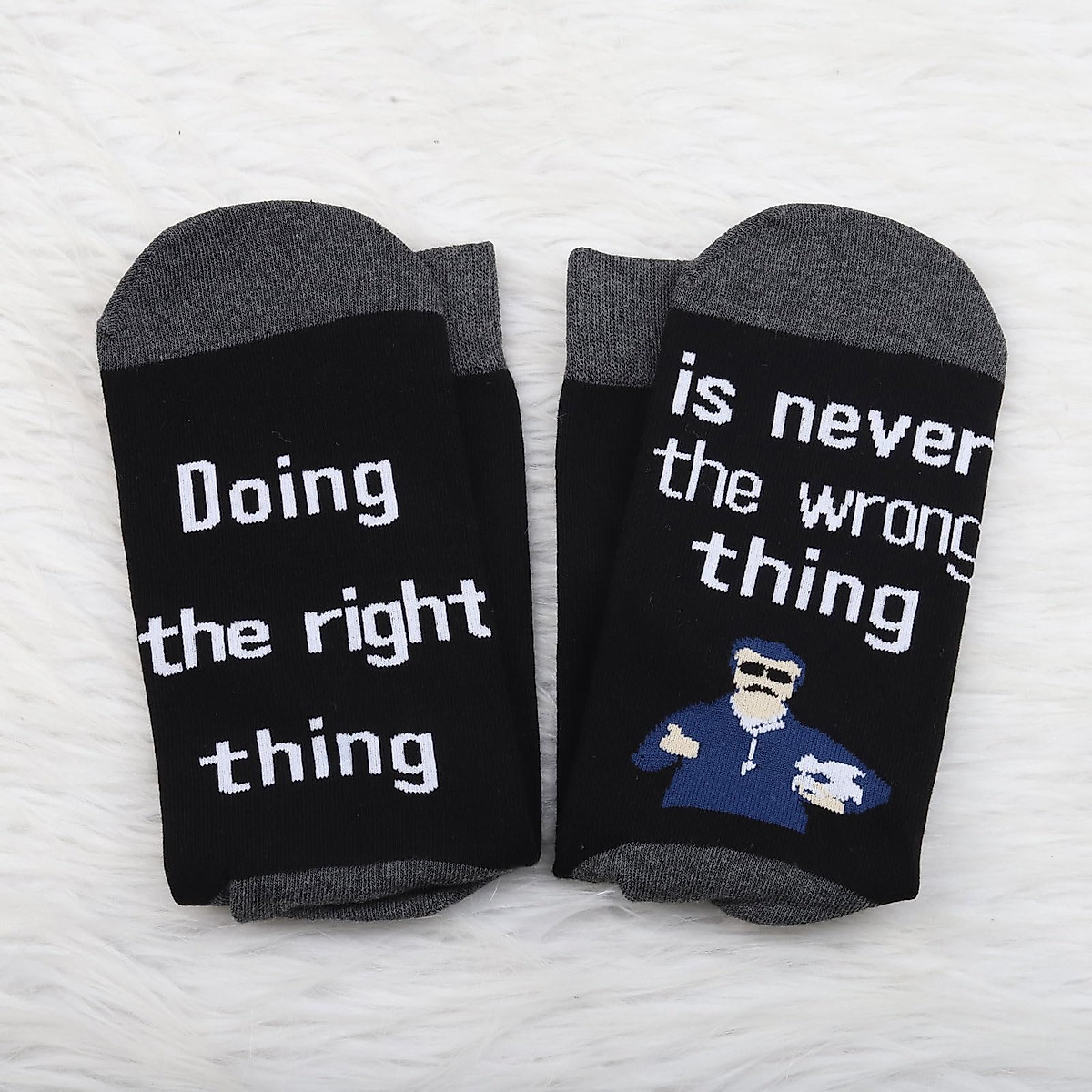 PXTIDY 2 Pairs Ted Coach Sock Tv Show Lover Gift Soccer Fan Motivational Quote Tv Show Lasso Socks (never the wrong S)
