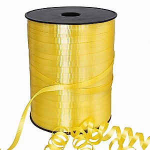 GiftExpress 500 Yards Gold Curling Ribbon for Balloon Ribbon, Balloon String, Gift Wrapping Supplies, Party Decorations, Art Crafts