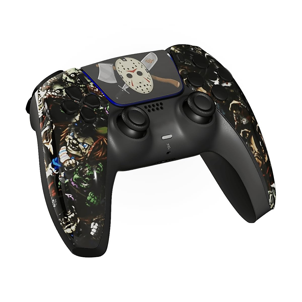 "Scary Party" Custom UN-MODDED Wireless PRO Controller compatible with PS5 Exclusive Unique Design