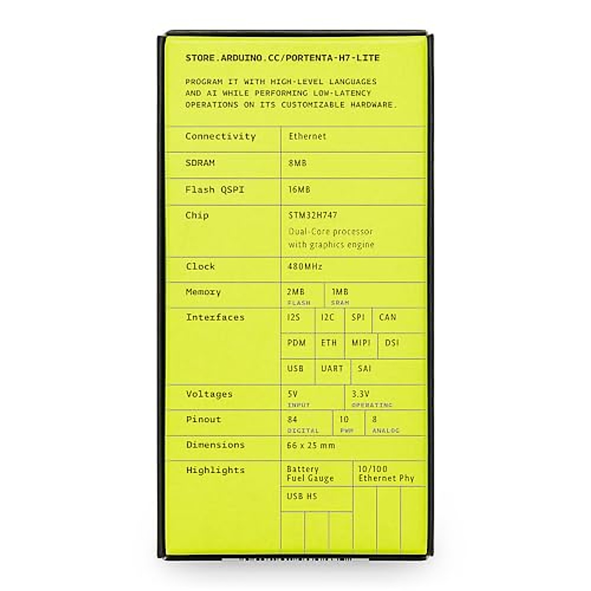 Arduino Portenta H7 Lite [ABX00045]