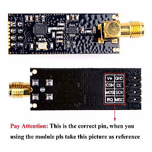 MakerFocus 3pcs NRF24L01+PA+LNA Wireless Transceiver RF Transceiver Module 2.4G 1100m with Antenna and 3pcs NRF24L01+ Breakout Adapter with 3.3V Regulator on-Board for Ar duino