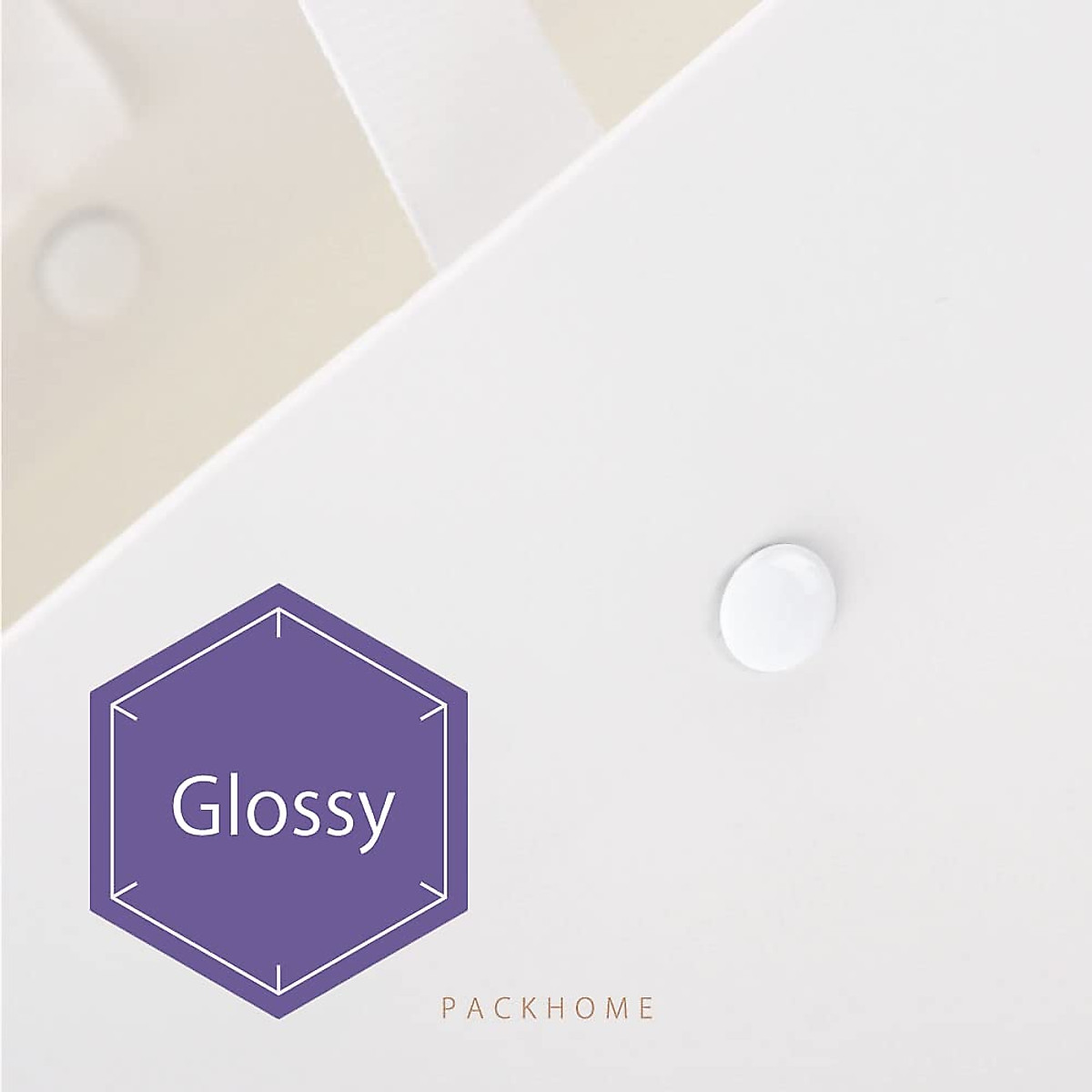 PACKHOME 10 Large Gift Bags 14.5x5x10.5 Inches, White Premium Gift Bags with Handles for Gift Giving (Glossy White)