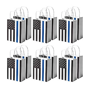DodelyGz 12 Packs Police Officer Party Gift Bags,Police Graduation Party Retirement Party Birthday Party Favor Supplies,Police Appreciation Party