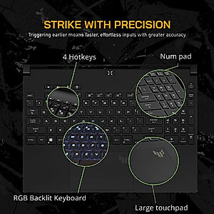 ASUS TUF A16 16'' FHD 165Hz Gaming Laptop, AMD Ryzen 7-7735HS, Radeon RX7600S V8G Graphics, 64GB DDR5 RAM, 2TB PCIe SSD, RGB Backlit Keyboard, Wi-Fi 6, HD Camera, Black, Win 11 Pro, 32GB USB Card
