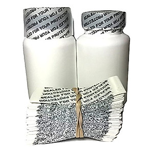 66 x 25 mm WHITE Perforated Shrink Band for Growler Bottles, Pharmaceutical Bottles, Gallon Jugs, Honey Bottles, and More. Fits 1 1/4" to 1 1/2" Diameter - Pack of 250