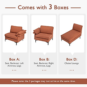 Giantex 100.5" L Convertible Sofa Couch, 3-Seat Sectional Sleeper with USB Ports & Socket, Storage Box, Metal Leg, L-Shaped Modular Sofa Reversible Chaise Lounge, for Living Room Bedroom Office Red