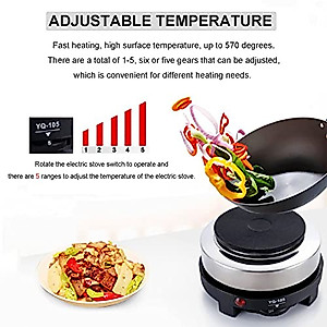 Mini Stove,Portable 500W Electric Mini Stove Hot Plate Multifunction Home Heater (US Plug 110V), suitable for the soup and the porridge,hot pot