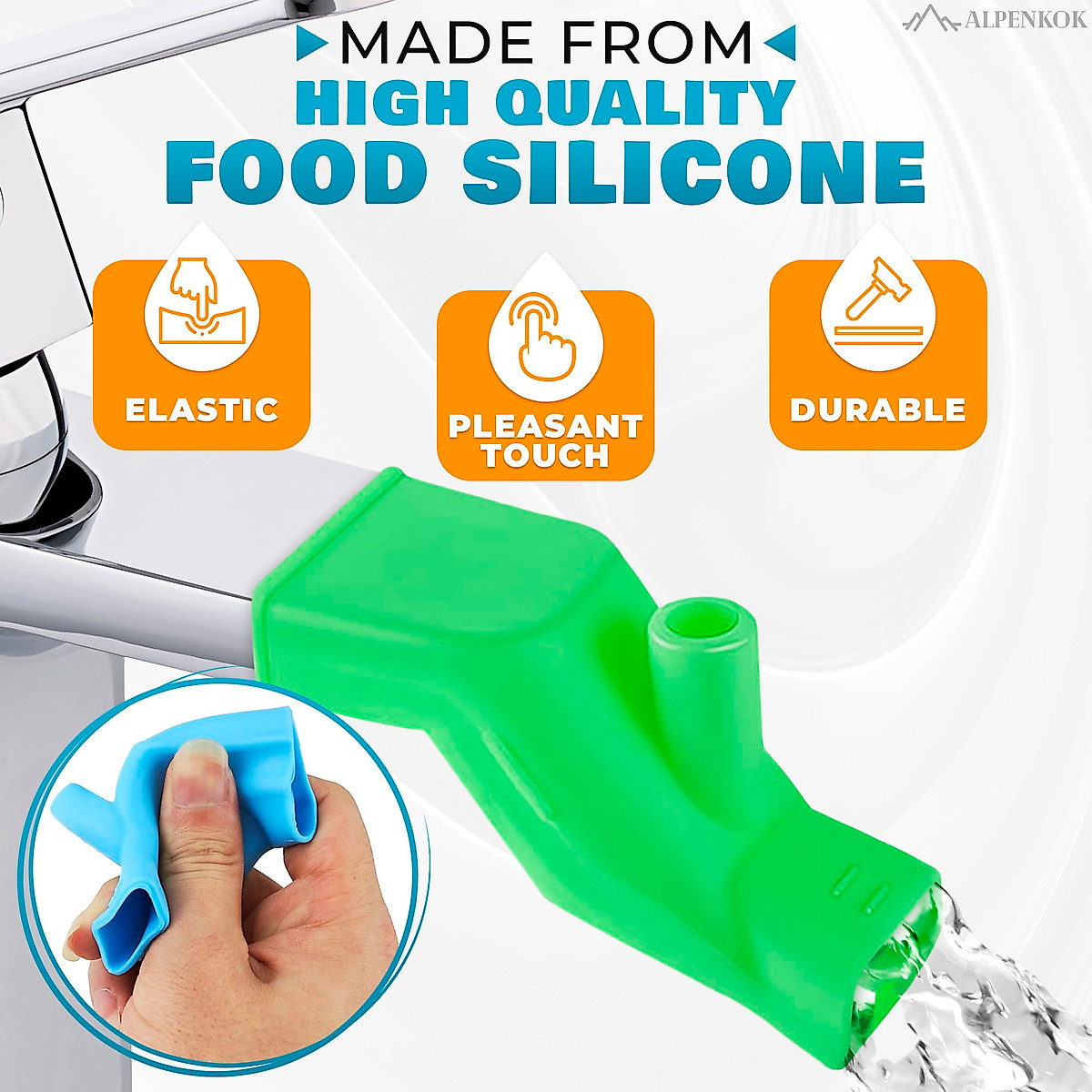 3Pcs Sink Extender for Toddlers - Sink Faucet Extender for Toddlers Bath Faucet Cover for Kids Faucet Extender for Sink Bath - Toddler Sink Extender Tub Faucet Cover for Kids Toddler Faucet Extender