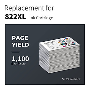LEMERO UTRUST Remanufactured Ink Cartridge Replacement for Epson 822XL 822 T822 T822XL use with Epson Workforce Pro WF-3820 WF-4820 WF-4830 WF-4834 WF-4833 (1 Cyan, 1 Magenta, 1 Yellow, 3-Pack)