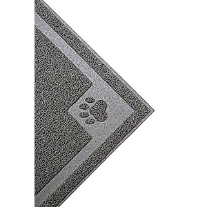 Darkyazi Pet Feeding Mat Large for Dogs and Cats,24"×36" Flexible and Easy to Clean Feeding Mat,Best for Non Slip Waterproof Feeding Mat (Grey)