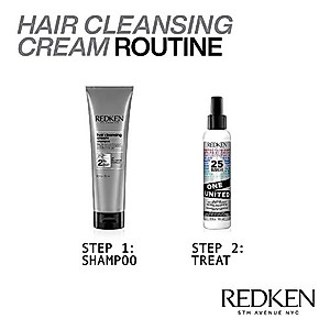 Redken Detox Hair Cleansing Cream Clarifying Shampoo | For All Hair Types | Removes Buildup & Strengthens Cuticle | 8.5 Fl Oz