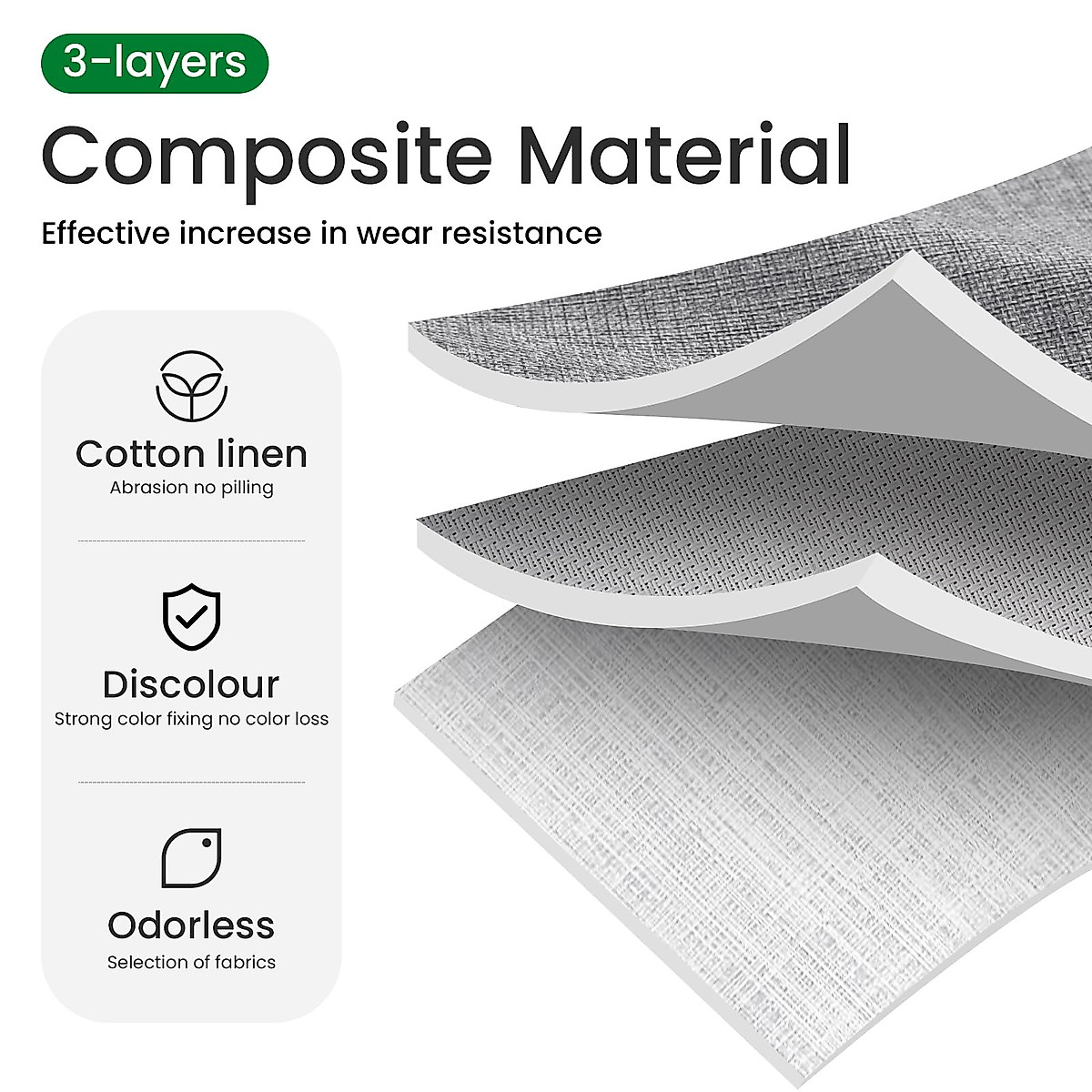 VQRTEXA Storage Baskets, 3-Pack 15.7x11.8x8.2 inch Fabric Storage Bins, Versatile Storage Baskets for Shelves with Handles (White&Grey, 15.7X11.8X8.26)