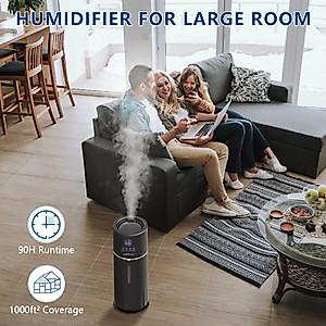Humidifiers 2.4Gal / 9L Humidifiers For Large Room 1000 sq.ft Whole House Humidifiers Top Fill Humidifier for Bedroom Night Light 24H Timer Essential Oil Diffuer Humidifier for Nursery Baby Home