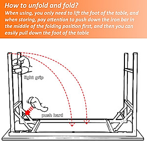 Joezhe 39.4 inch Folding Computer Desk, Writing Gaming Computer Folding Desk for Small Spaces, No Assembly Required Foldable Home Office Desk - Black Walnut