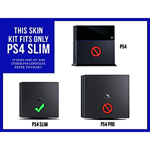 Lime Chrome Mirror - Vinyl Decal Mod Skin Kit by System Skins - Compatible with PlayStation 4 Slim Console (PS4S)