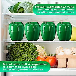 Tioncy 6 Pcs Chili Pepper Decoration Pepper Savers Green Pepper Storage Containers for Refrigerator Reusable Pepper Keepers Plastic Pepper Holder Organizer for Home Festival Kitchen Decorations