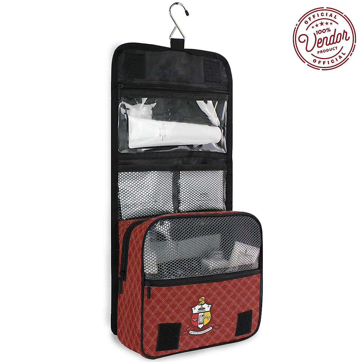 BBGreek Kappa Alpha Psi Official Vendor - Hanging Toiletry Bag - Diamonds - Fraternity Paraphernalia