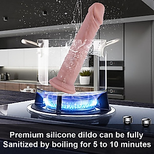 Realistic Dildos Training Set, 3 Sizes(Small Big Large) Anal Plug, G-spot and P-spot for Women, Ballless Design, Suction Cup Silicone Dildo and Hands-Free Life Like Play Fun for Beginners to Advanced