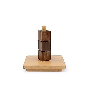Kiddison Cubes on Vertical Dowel Montessori Eye-Hand Coordination Material Toddler