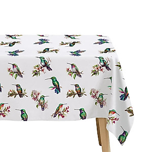 APOWBLS Hummingbird Birthday Party Decorations Tablecloth - Disposable Bird Hummingbird Party Supplies Table Cover, Floral Hummingbird Bridal Baby Shower Wedding Table Cloth - 3 Pack (54in x 108in)