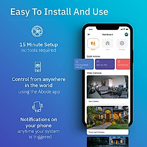 Abode Iota All-in-One Security Kit with Integrated Camera, Alarm, Key Fob, Motion & Door/Window Sensors - DIY Installation - Optional Professional Monitoring - Works with HomeKit, Alexa & Google Home