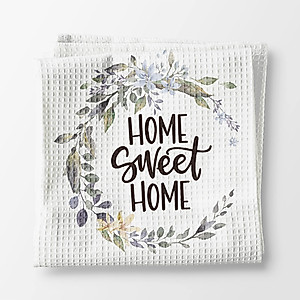 Voatok Home Sweet Home Garland Bath Towel,Family Sweet Gifts Decorative Towel,New Home Housewarming Decor,Mom Gifts