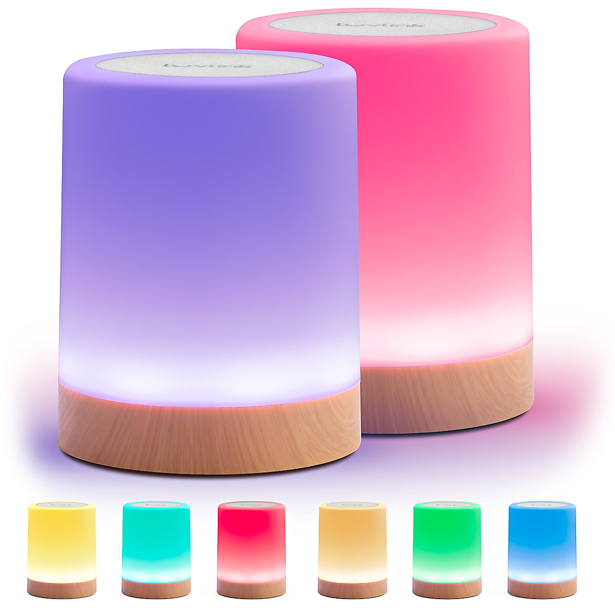 LuvLink Friendship Lamp v2.0 - Extended WiFi Range - Simple Bluetooth Setup (Set of Three)