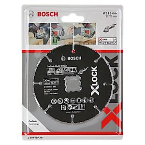 Bosch Professional 2608619283 Cutting Disc for Wood and Plastics X-Lock, Diameter 115 mm, Bore Diameter 22.23 mm, Thickness 1.6 mm