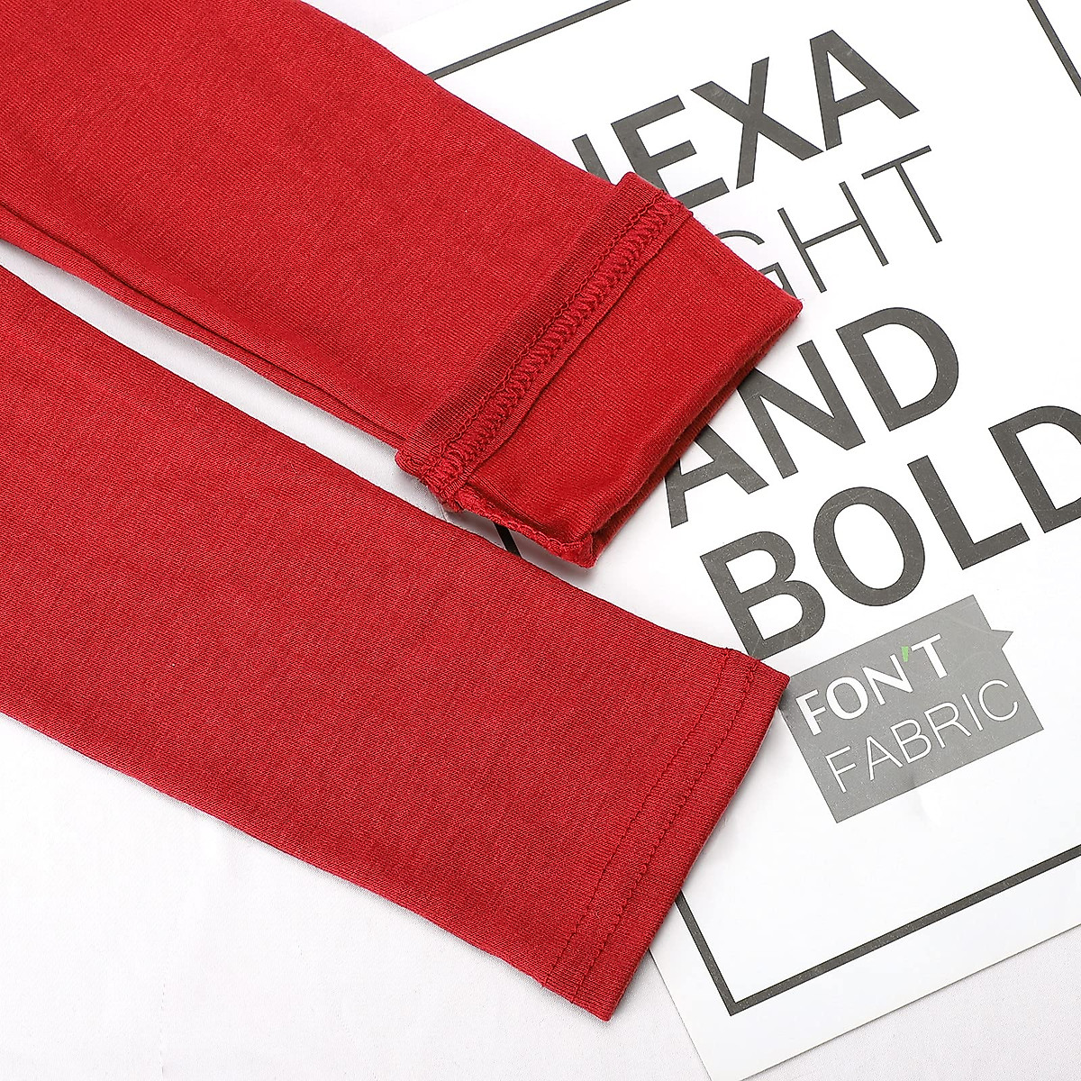 KEREDA Girls Leggings Ruffle Skirt School Uniform Pants Kids Clothes 7-8 Red