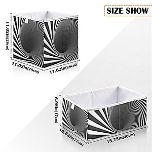 Black Hole 3d Storage Basket Storage Bin Rectangular Collapsible Closet Baskets Toy Storage Box Organizer for Makeup Closet Bathroom Bedroom