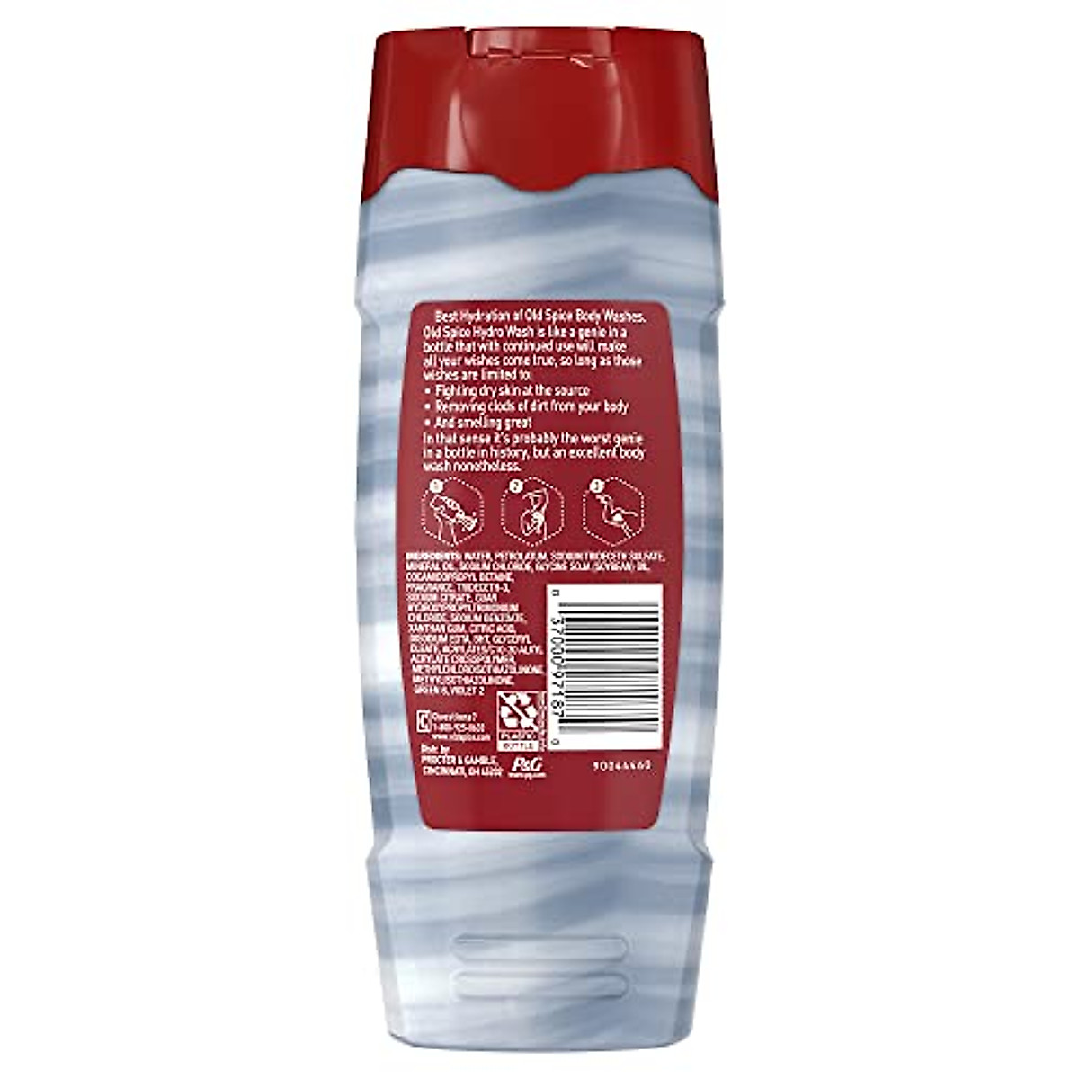 Old Spice Hydro Body Wash Hardest Working Collection Steel Courage, 16.0 oz (Pack Of 4)