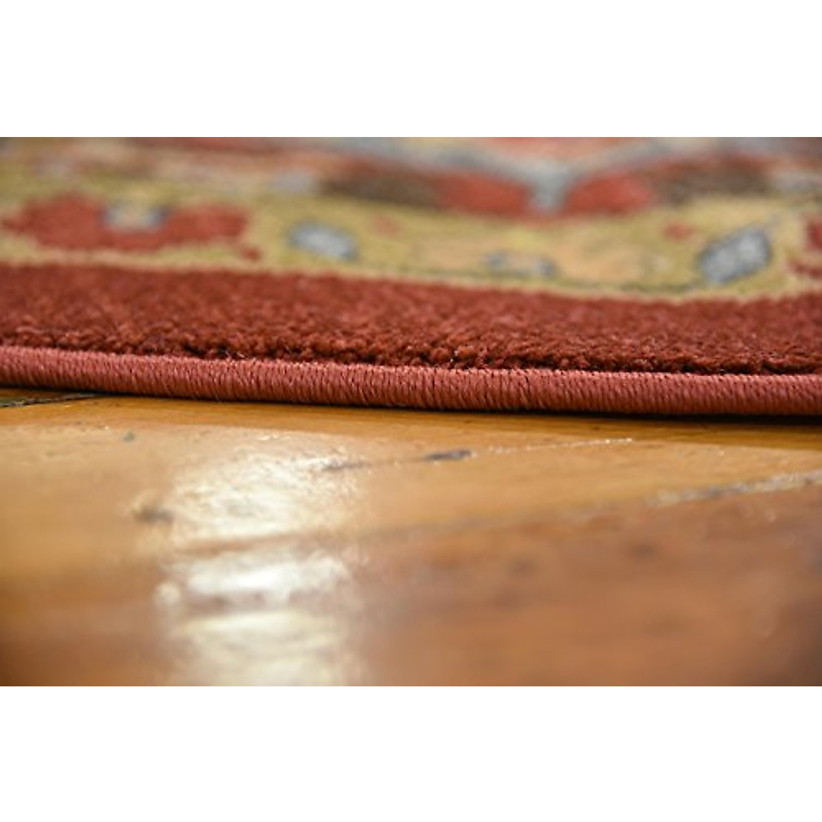 Unique Loom Sahand Collection Traditional Geometric Classic Red Round Rug (8' 0 x 8' 0)