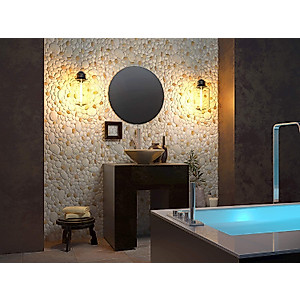 Sample for Display Purpose only Retro-Art 3D Wall Panels, Natural Pebble in White Beige Grey, PVC, 7"x10", 564PP