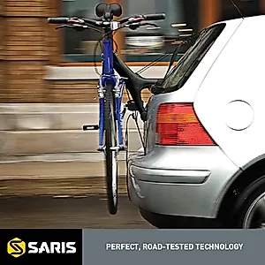 Saris Solo 1-Bike Trunk Rack - Zero Adjustments, Easy Install, 100% Recyclable Plastic Frame and Non-Rusting Material, Compact Solo Trunk Mounted Bicycle Rack