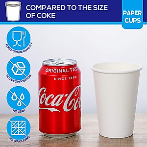 AOZITA [460 Pack] 12 oz White Paper Cups, Disposable Paper Coffee Cups, Heavyduty Drinking Cups for Hot and Cold Beverage.