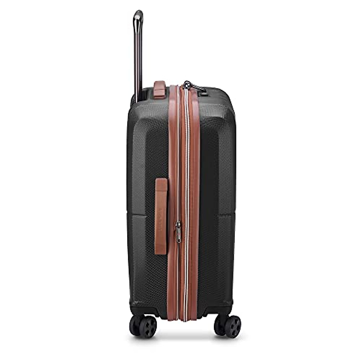 DELSEY Paris St. Tropez Hardside Expandable Luggage with Spinner Wheels, Black, Checked-Large 28 Inch
