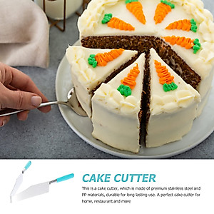 Yardwe Cake Slicer Cutter, 2pcs Stainless Steel Cake Slicer Stainless Steel Cake Shovel Cake Lifter Tools Birthday Cake Cutter for Cakes, Pie, Desserts and Pizza (Random Color)
