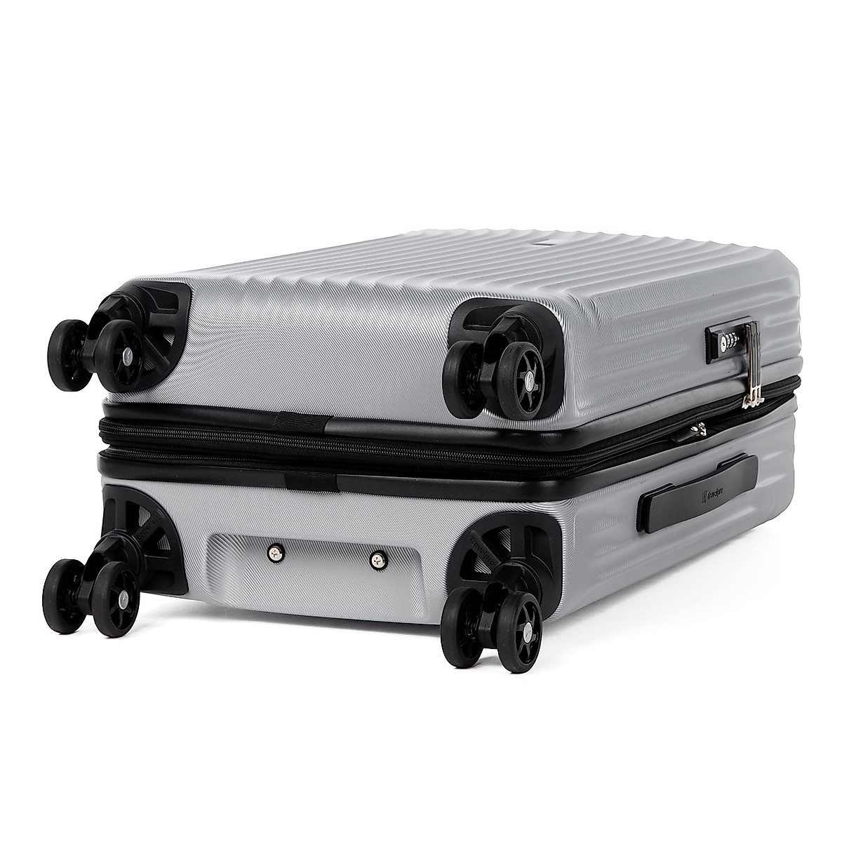 Travelpro Maxlite Air Hardside Expandable Carry on Luggage, 8 Spinner Wheels, Lightweight Hard Shell Polycarbonate Suitcase, Metallic Silver, Carry On 21-Inch