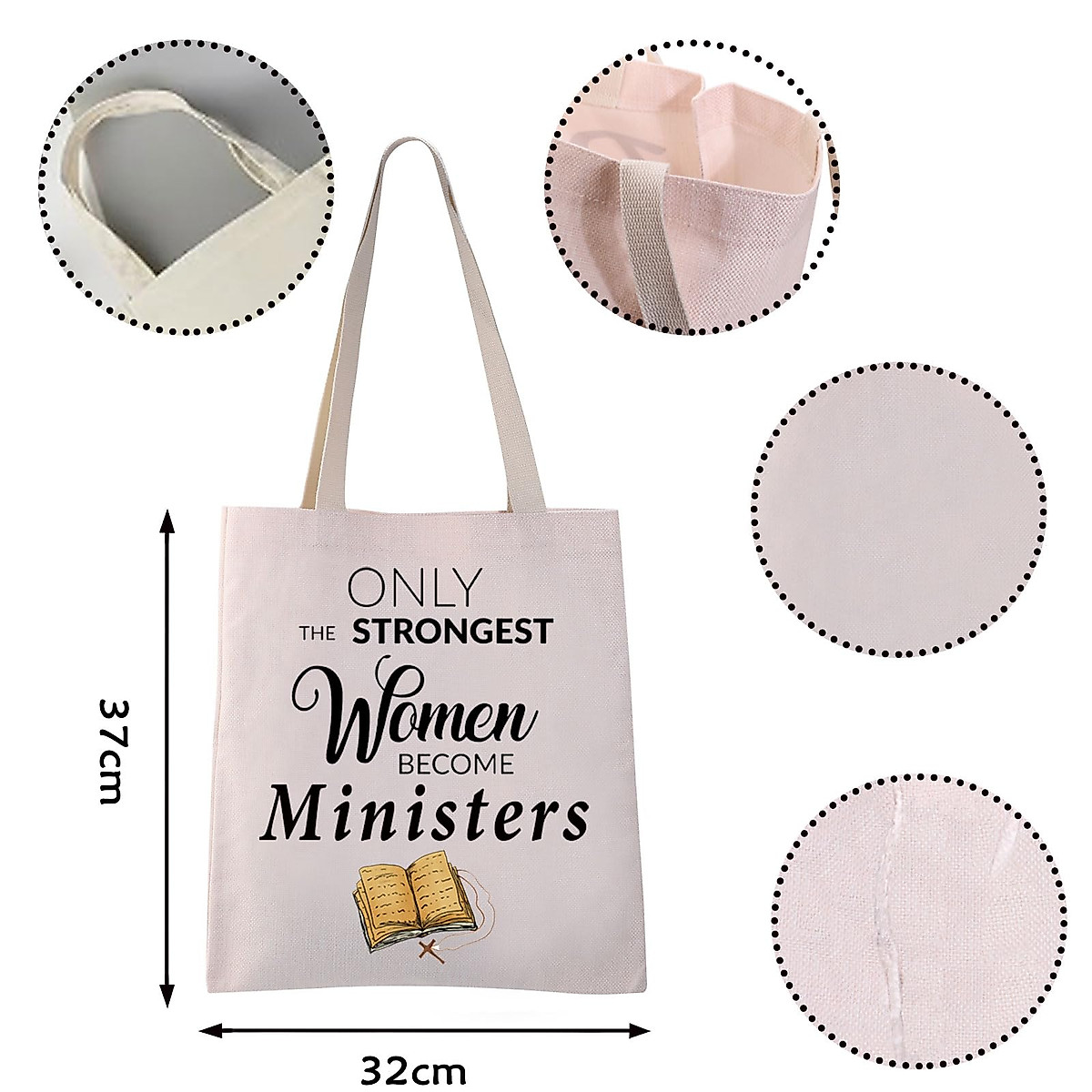 VAMSII Minister Tote Bag Women Minister Gifts Pastor Appreciation Gifts only the Strongest Women Become Ministers (Women Ministers)