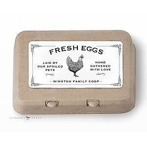 Custom Egg Carton Labels, 2" x 4", 10 per sheet