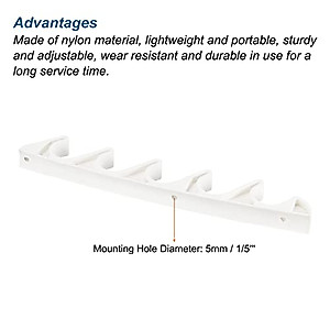 PATIKIL Chaise Adjustment Bracket, 4 Pack 5 Position Lawn Yard Multi Position Back Support Adjuster for Outdoor Lounge Patio, White