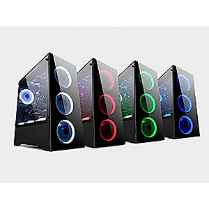 Bgears b-Voguish-RGB Gaming PC ATX case, Include: 6 x 120mm ARGB Fans, 1 x 10 Fans Controller, 1 x Remote Controller, USB3.0, Support up to EATX Motherboard, Support Graphic Card up to 380mm Long