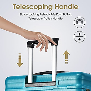 Merax Carry on Luggage Sets of 3 Suitcases with Wheels 20 24 28 Inch Luggage with Spinner Wheels Hard Shell TSA Luggage