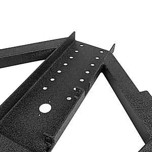 cciyu Rront Bumper and Rear Bumper Compatible for 2007-2018 for Jeep, Wrangler JK with D-ring with and Tire Carrier