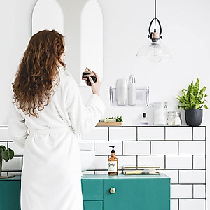 5 Pack Plastic Wall Folders, Clear Single Pocket Hanging Wall File Organizer, Durable Wall Mount File Holder for Office Home Bathroom, 8.7” x 1.8” x 4.7”