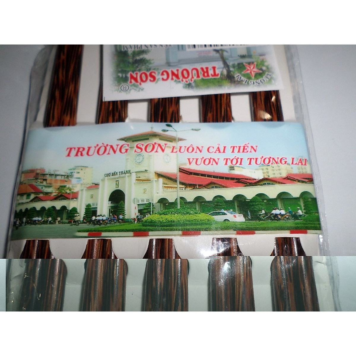 Truong Son set of 10 pair Vietnamese coconut wood chopsticks total of 20 peices