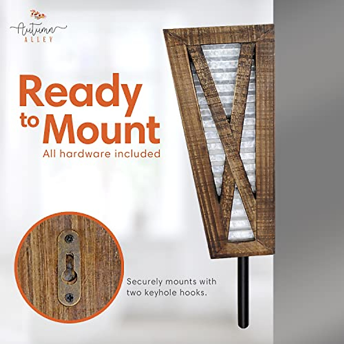 Autumn Alley Farmhouse Decor Rustic Hand Towel Holder - Farmhouse Towel For Bathroom Wall, For Kitchen Wall With Wooden Storage Add Charm to Your Rustic Bathroom Hand Towel Rack and Shelf Decor, Brown