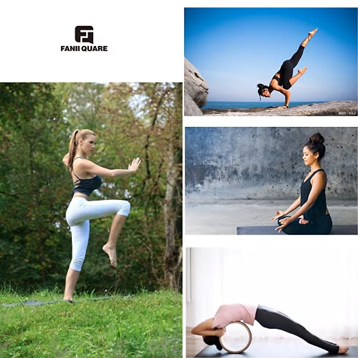 Fanii Quare Women's High Waist Quick Dry Running Tights Printed Training Compression Workout Pants Pink Camouflage L